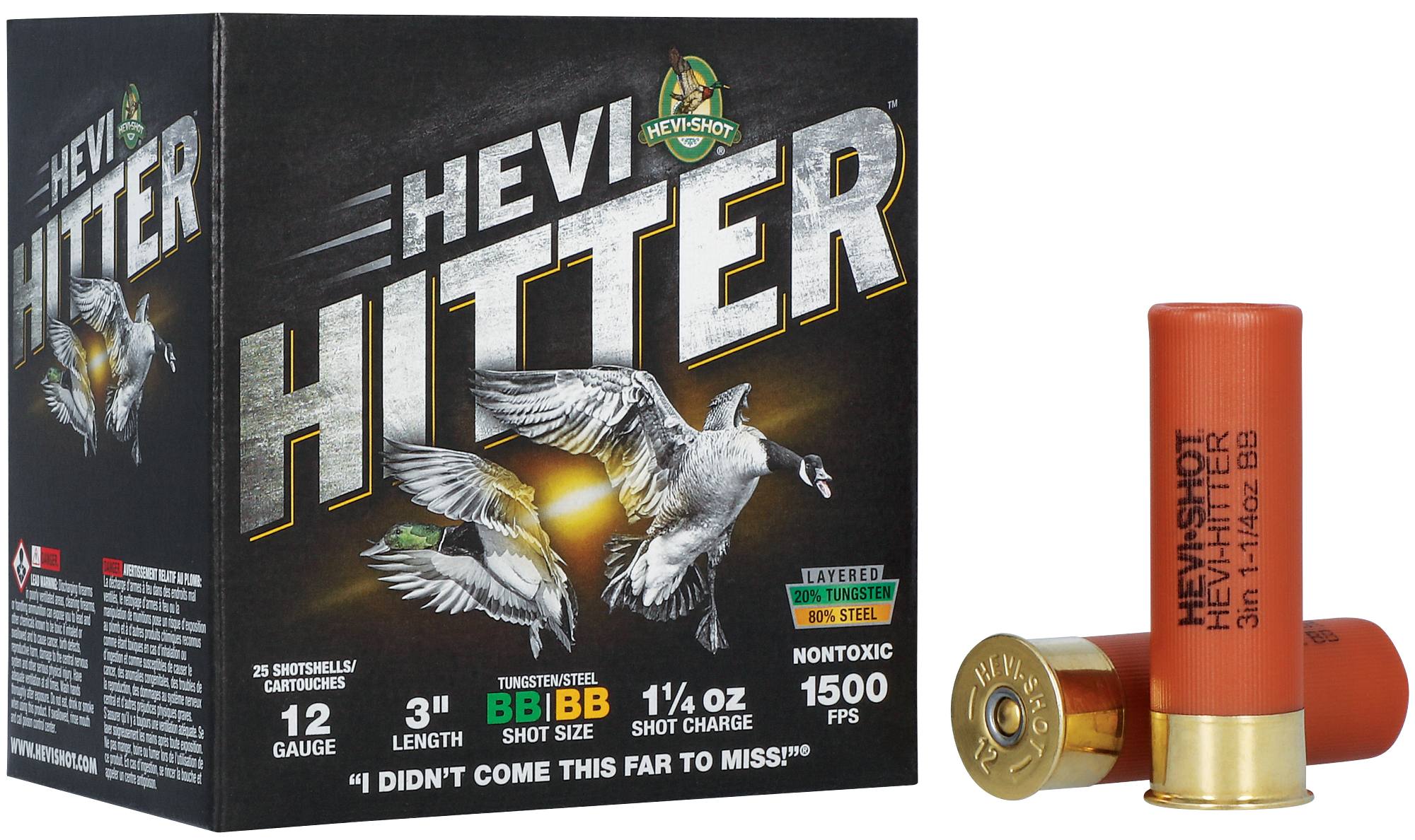 Buy HEVI-Hitter 12 Gauge Ammo | BB Shot, 1 1/4 oz, 3in / 76mm, 1500 FPS ...