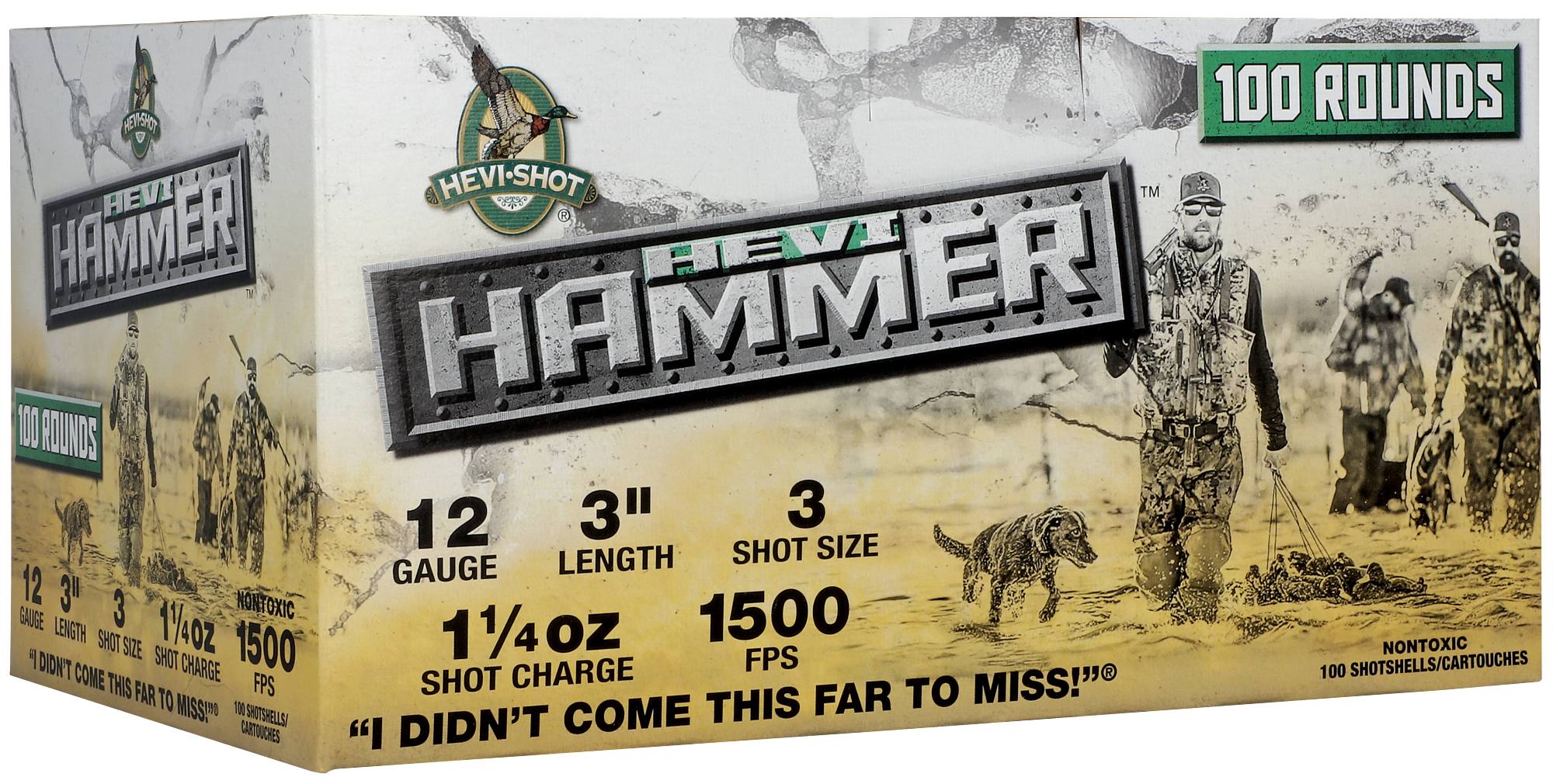 Buy Hevi-Hammer 12 Gauge Ammo | 3 Shot, 1 1/4 oz, 3in / 76mm, 1500 FPS ...