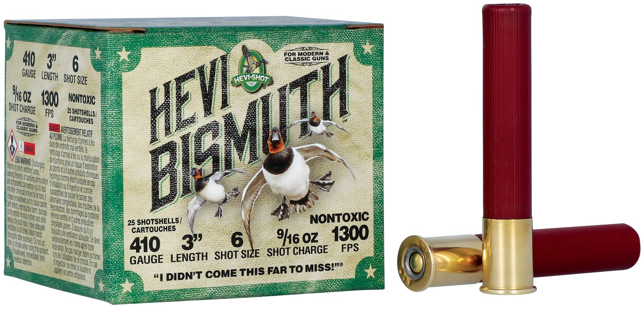 Buy Hevi-Bismuth, 410 Bore, 6 Shot, 3 in, 9/16 oz, 1300 fps Ammo | HEVI ...