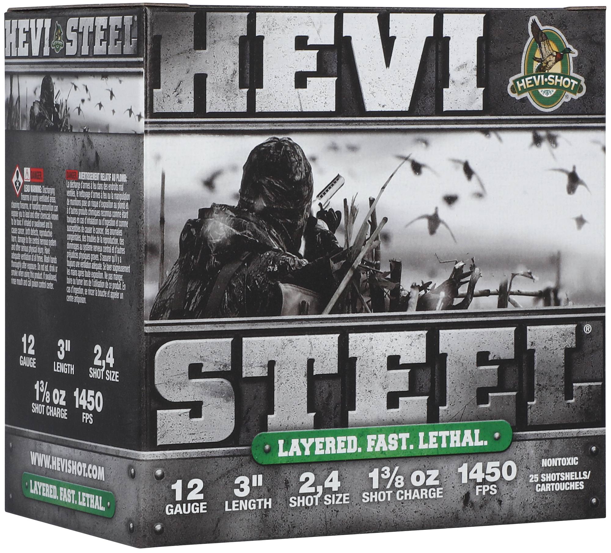 Buy Hevi-Steel, 12 Gauge, 2 and 4 Shot, 3 in, 1 3/8 oz, 1450 fps Ammo ...